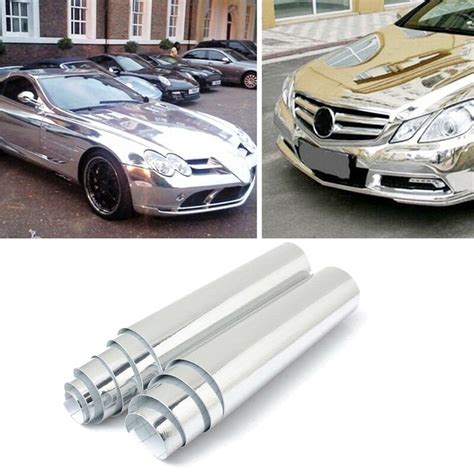 Likem Silver Chrome Mirror Vinyl Wrap Film Car Sticker India Ubuy