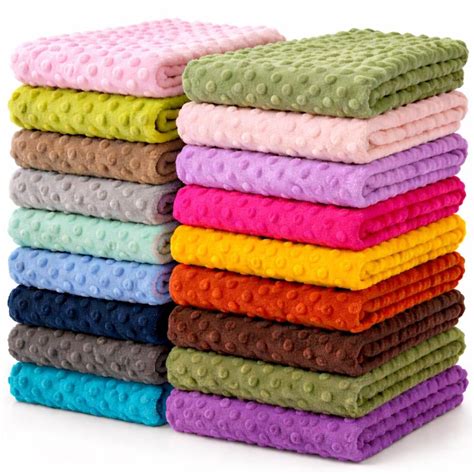 Minky Dot Fabric By The Yard Soft Plush Minkee Dimple Dot Fabric