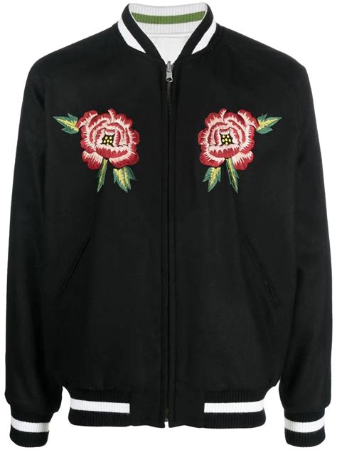 Kenzo France Japan Reversible Bomber Jacket Black Farfetch Hk