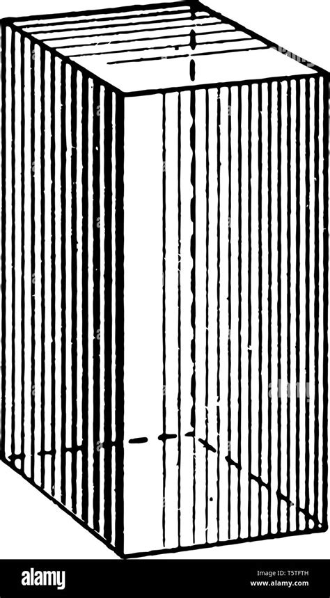 The Image Shows A Square Prism Whose Bases Are Squares It Is Rectangular In Shape Vintage Line