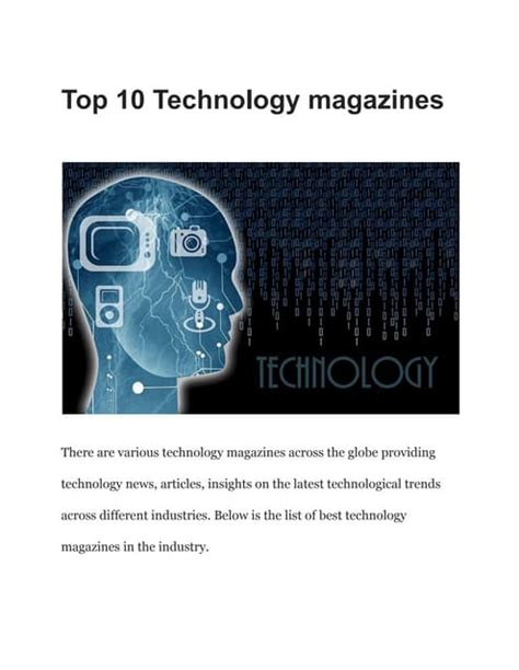 Top 10 Technology Magazines Pdf