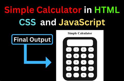 Calculator In Html Css Javascript Copyassignment