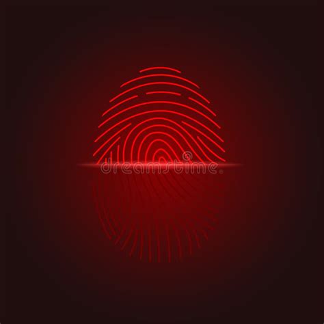 Fingerprint Scan Icon Stock Vector Illustration Of Data 112897467