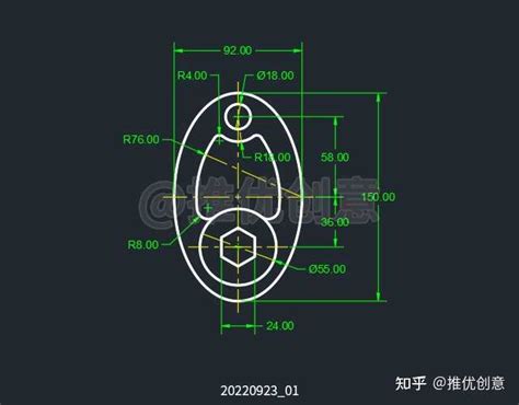 Cad对边一样长的六边形怎么画？ 知乎