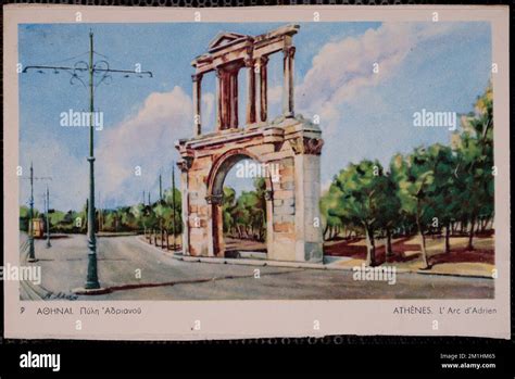 Αθηναι Πύλη Άδριανοῦ Athènes Larc Dadrien Athens Adrians Arch Athen Das Hadrianstor