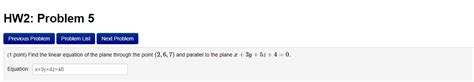 solved hw2 problem 5 previous problem problem list next