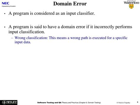 Ppt Software Testing And Quality Assurance Theory And Practice Chapter 6 Domain Testing