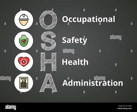 Osha Occupational Safety Health Administration Vector Design Stock