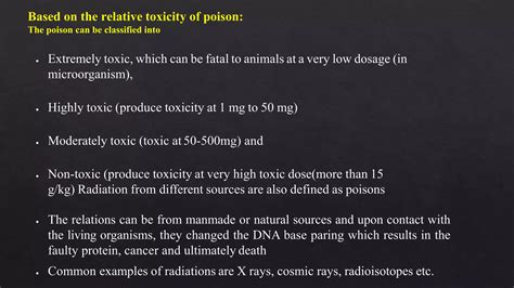 Classification Of Poisons And Types Of Poisoningpptx