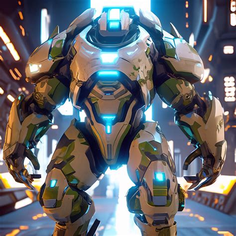 Futuristic Super Armored Cyber Galaxy Starcraft Juggernaut Titanium