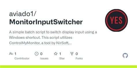 Github Aviado1monitorinputswitcher A Simple Batch Script To Switch Github Aviado1monitorinputswitcher A Simple Batch Script To Switch