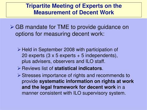 PPT ILO DECENT WORK INDICATORS And MILLENNIUM DEVELOPMENT GOAL INDICATORS PowerPoint