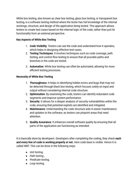 4965white Box Testing 3 Pdf Software Testing Unit Testing