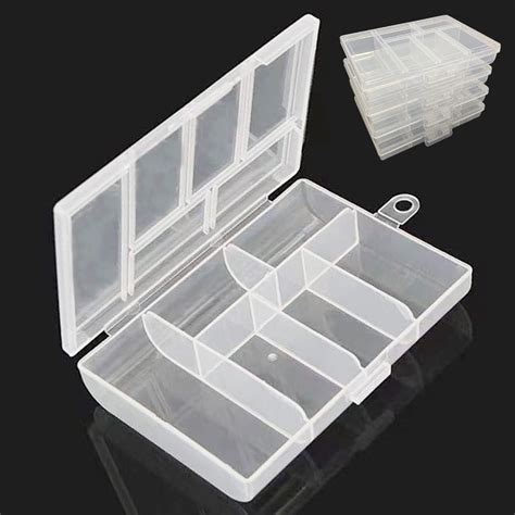 Lanttaotte Mini 6 Grids 4 Pack Plastic Organizer Box
