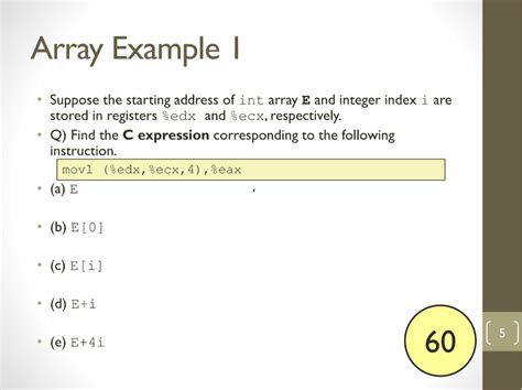 Solved Array Example 1 • Suppose The Starting Address Of Int