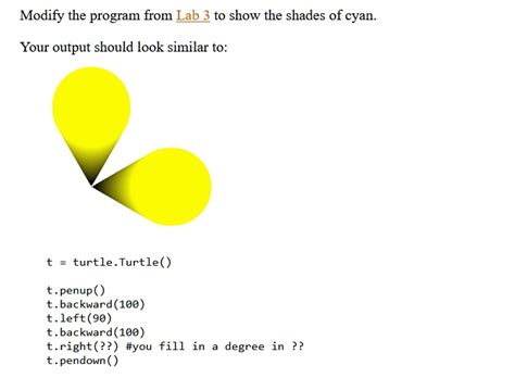 Modify The Program From Lab 3 To Show The Shades Of Cyan Your Output Should Look Similar To T