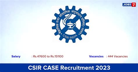 Csir Case Recruitment 2024 Apply Online For 444 Section Officer Vacancies