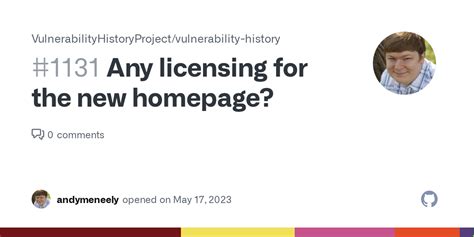Any Licensing For The New Homepage · Issue 1131