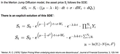 The Merton Jump Diffusion Model Quant Next