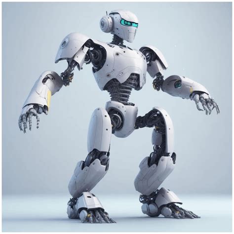 Premium Vector The Robot Assistant Points His Finger To The Side Premium Vector The Robot Assistant Points His Finger To The Side