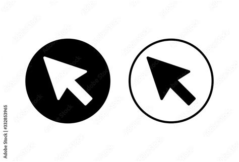 Click Icons Set On White Background Cursor Icon Computer Mouse Click