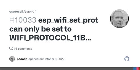 Esp Wifi Set Protocol Can Only Be Set To WIFI PROTOCOL 11B IDFGH 8584