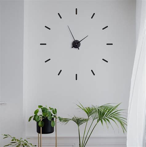 Настенные часы 3d самоклеящиеся "Овал", большие