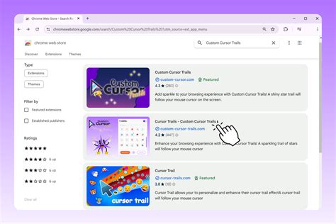4 Find The Custom Cursor Trails Extension In The Search Results