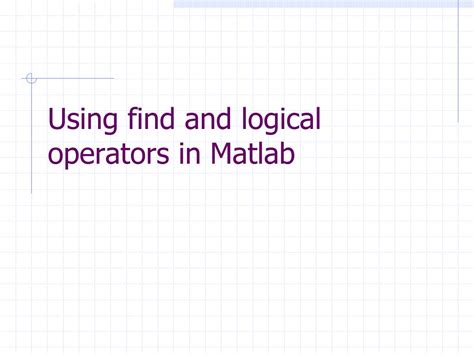 PPT Review Of MATLAB PowerPoint Presentation Free Download ID 5487484
