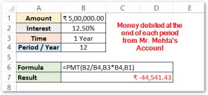 PMT PPMT IPMT Functions Of Excel Usage And Notes Excel Unlocked