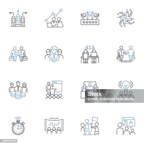 프로젝트 검토 라인 아이콘 컬렉션입니다 평가 평가 분석 평가 비평 검사 검사 벡터 및 선형 그림 피드백 검토 정밀 조사 개요 표지판 세트 아이콘에 대한 스톡 벡터 아트 및