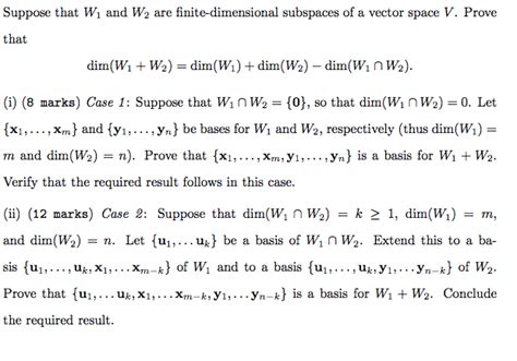 Solved Suppose that Wi and W2 are finite-dimensional | Chegg.com