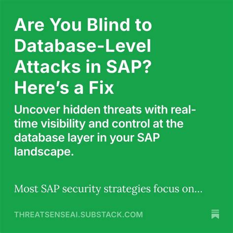 Sap Security Now Goes Far Beyond The Application Layer Threatsense Ai