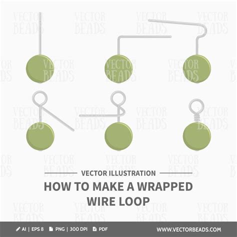 How To Make A Wrapped Wire Loop Vector Illustration Instant Download Etsy