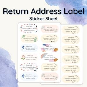 Personalized Return Address Label Sticker Aesthetic Designs For Shipping Packaging Mailing
