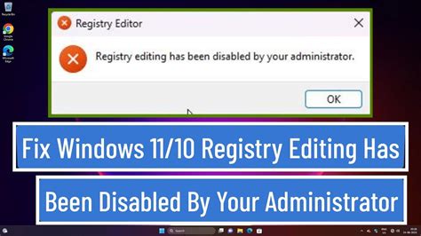 Fix Windows Registry Editing Has Been Disabled By Your Administrator Solved YouTube
