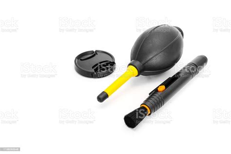 근접 렌즈 펜 송풍기 브러시 및 렌즈 커버 깨끗 한 사진 장비에 대 한 검은 색 도구 카메라 청소 세트 사진에 대 한 클리핑