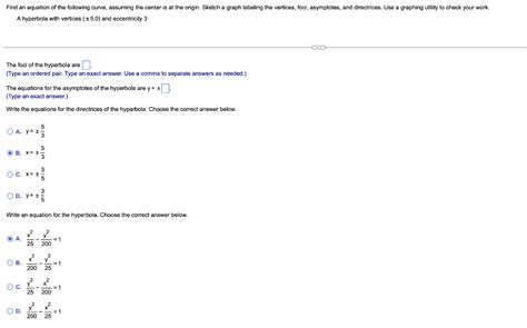 Solved Find An Equation Of The Following Curve Assuming The Chegg