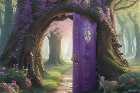 Premium AI Image Fantasy With Enchanting Tree Backgrounds