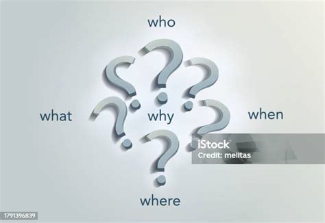 3d 물음표 배너 단어 누가 무엇을 언제 어디서 왜문제 해결 개념 결정 또는 불확실성 또는 전략 질문을 조사하고 해결합니다 문제
