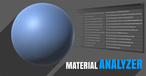 Material Analyzer Utilities Tools Unity Asset Store