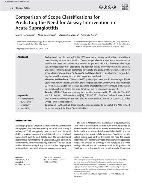 Pdf Comparison Of Scope Classifications For Predicting The Need For