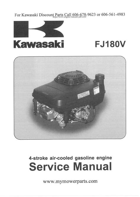 Kawasaki Air Cooled Gas Engine Fj180v Workshop Service Manual