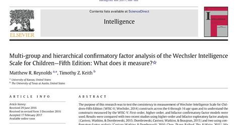 Iqs Corner Cfa Of Wisc V A Five Factor Chc Battery
