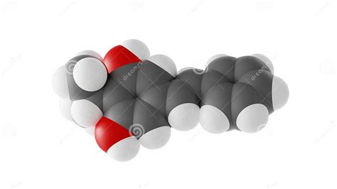 Tapinarof Molecule Benvitimod Molecular Structure Isolated 3d Model