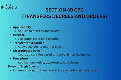 Transfer Of Decrees And Orders Section 39 Of Civil Procedure Code The Lawgist