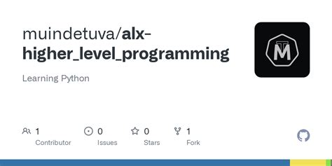 GitHub Muindetuva Alx Higher Level Programming Learning Python