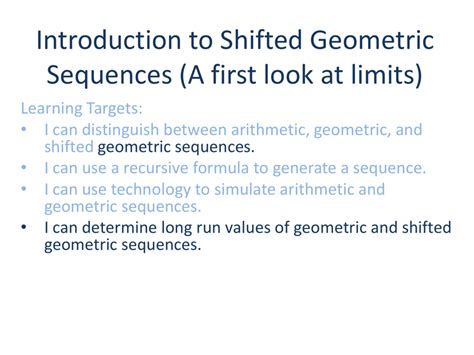 Geometric Sequence Recursive Formula