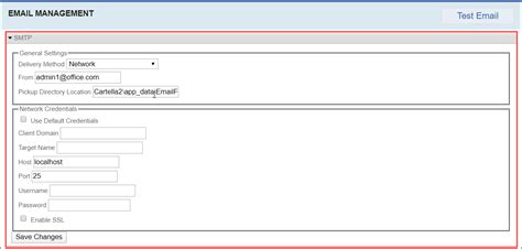 Configuring Smtp Settings