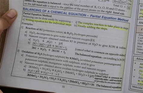 Balancing Of A Partial Equation Method Balancing Can Be Done Easily By S